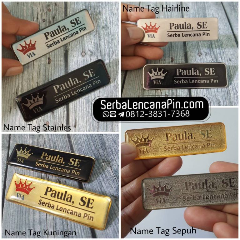 Pembuatan Name Tag atau Papan Nama Dada (Name Badges) Untuk Karyawan ...