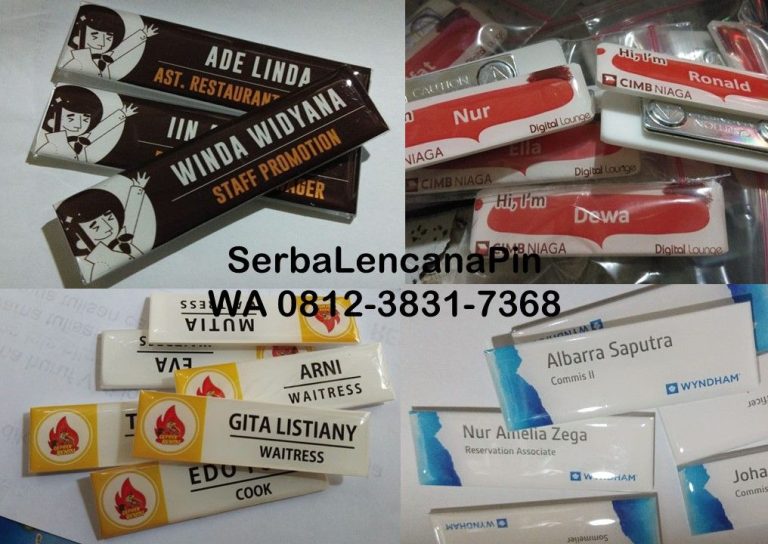 Name Tag Akrilik Dengan Lapisan Resin (Papan Nama Dada Fiber Fyber ...